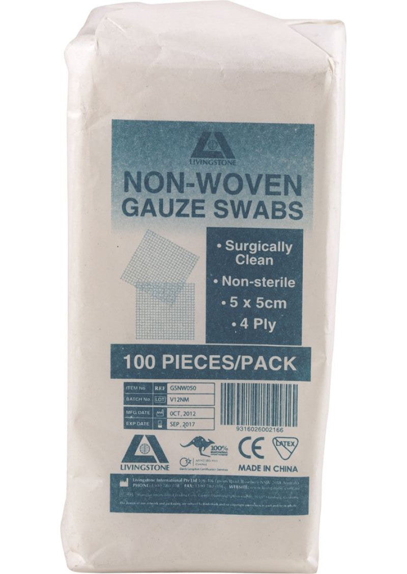 Gauze Swabs Non Sterile 4ply X 100 Pack – AustralianHealthFoods.com