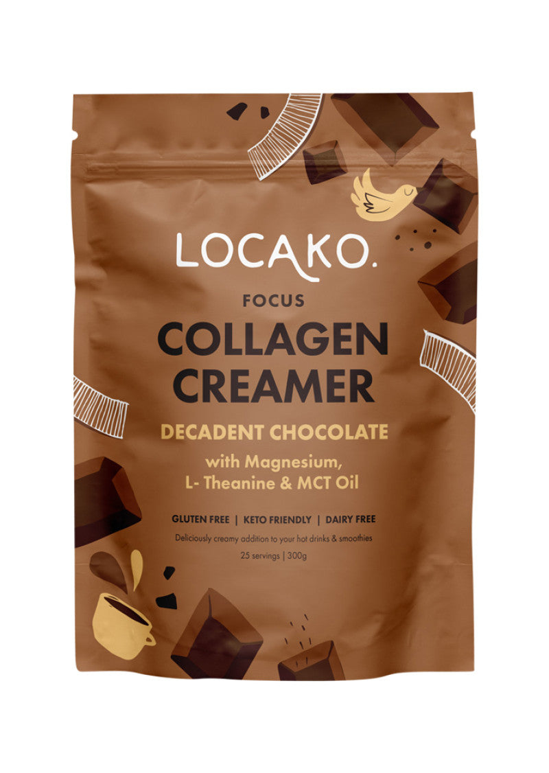 Locako Collagen Creamer Focus (Decadent Chocolate) 300g ...