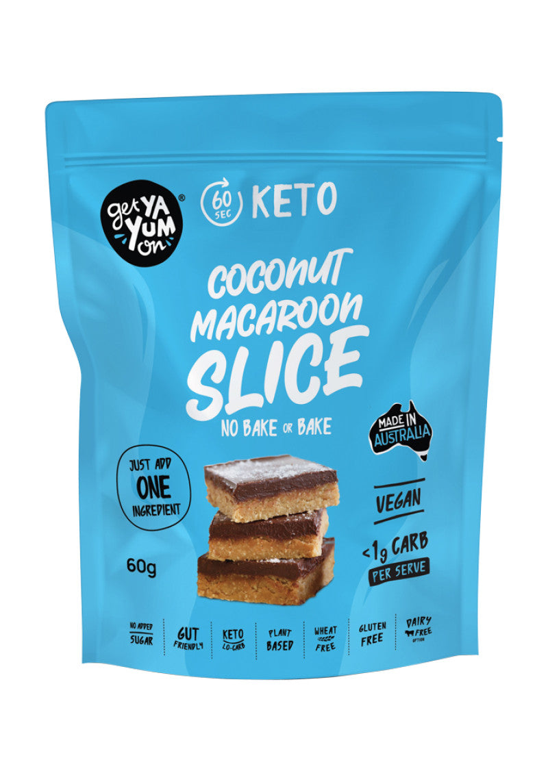 Get Ya Yum On Slice No Bake Or Bake Coconut Macaroon 60g ...