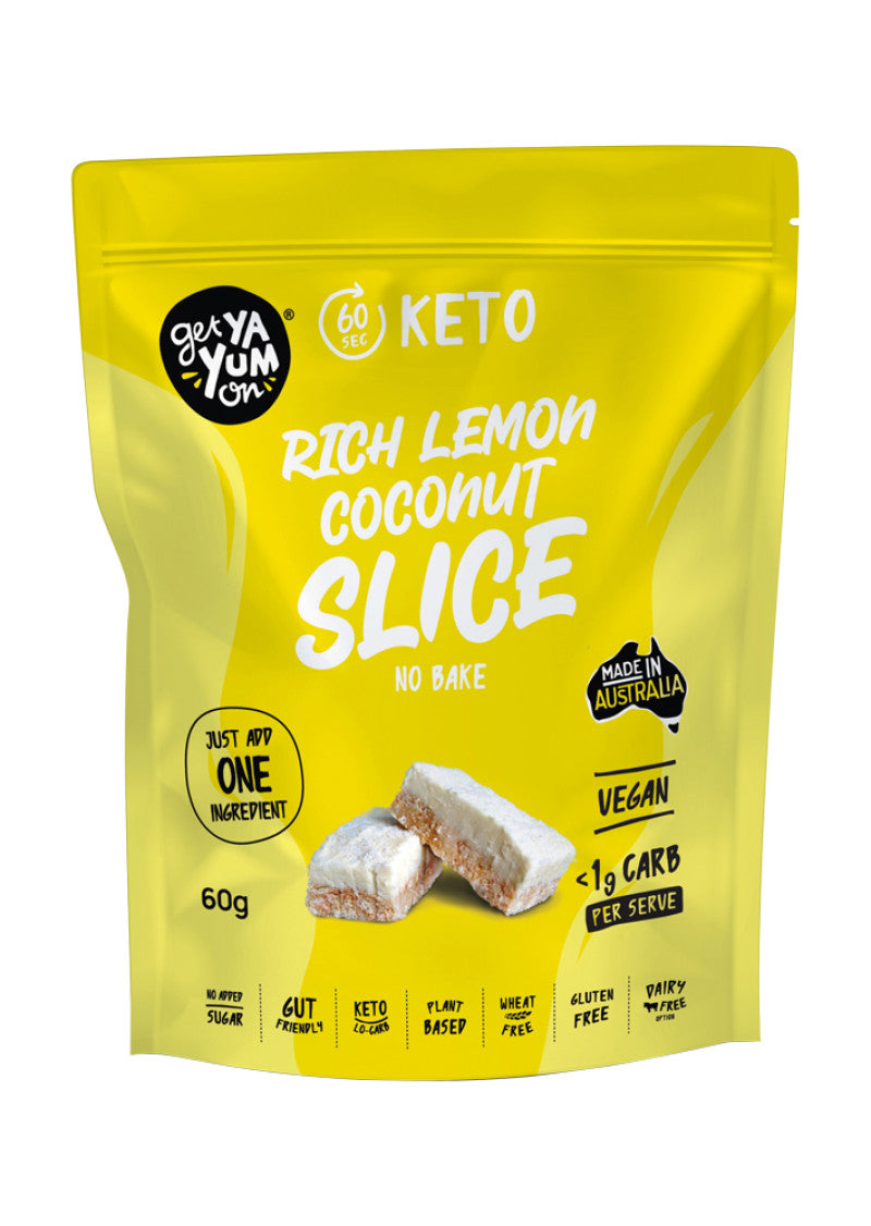 Get Ya Yum On Slice (no Bake) Rich Lemon Coconut 60g ...