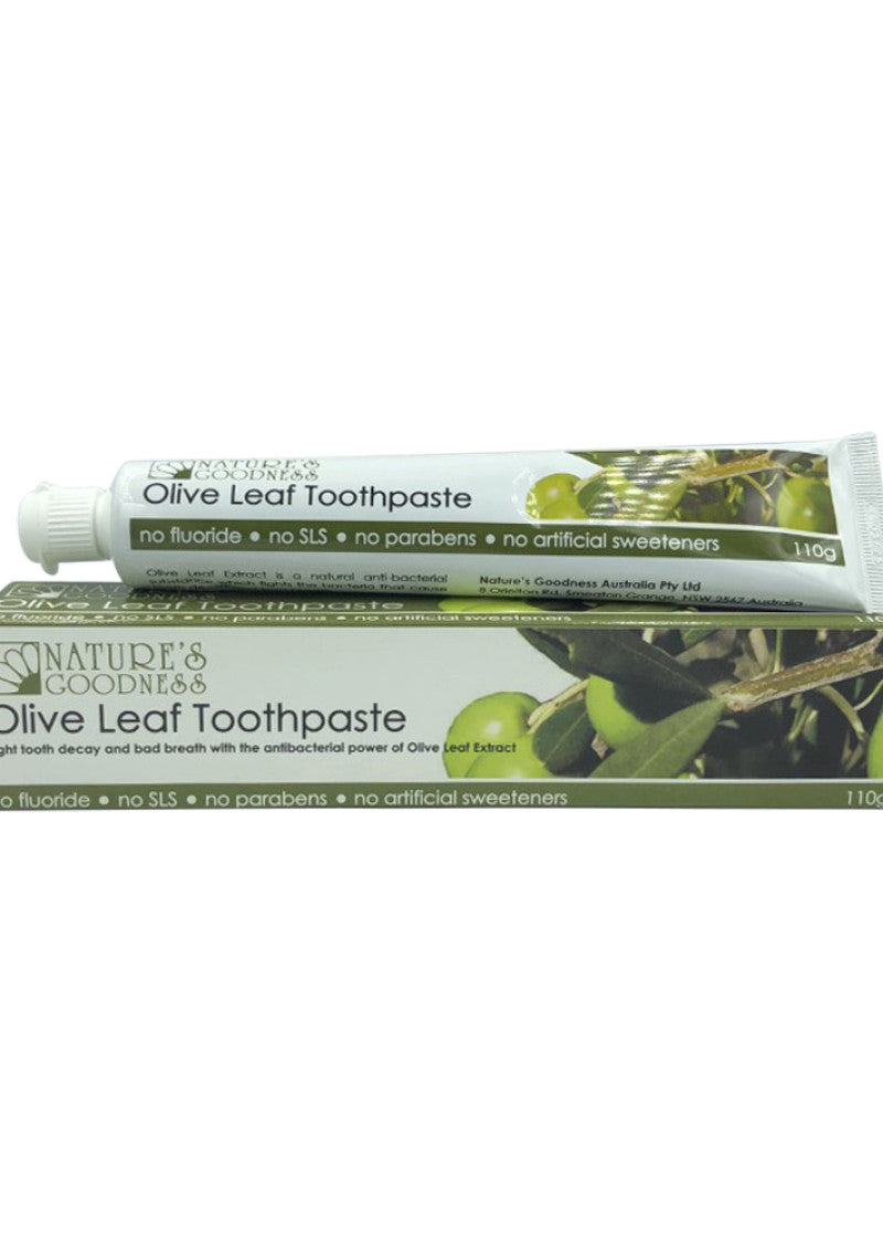 Nat Goodness Toothpaste Olive Leaf 110g – AustralianHealthFoods.com